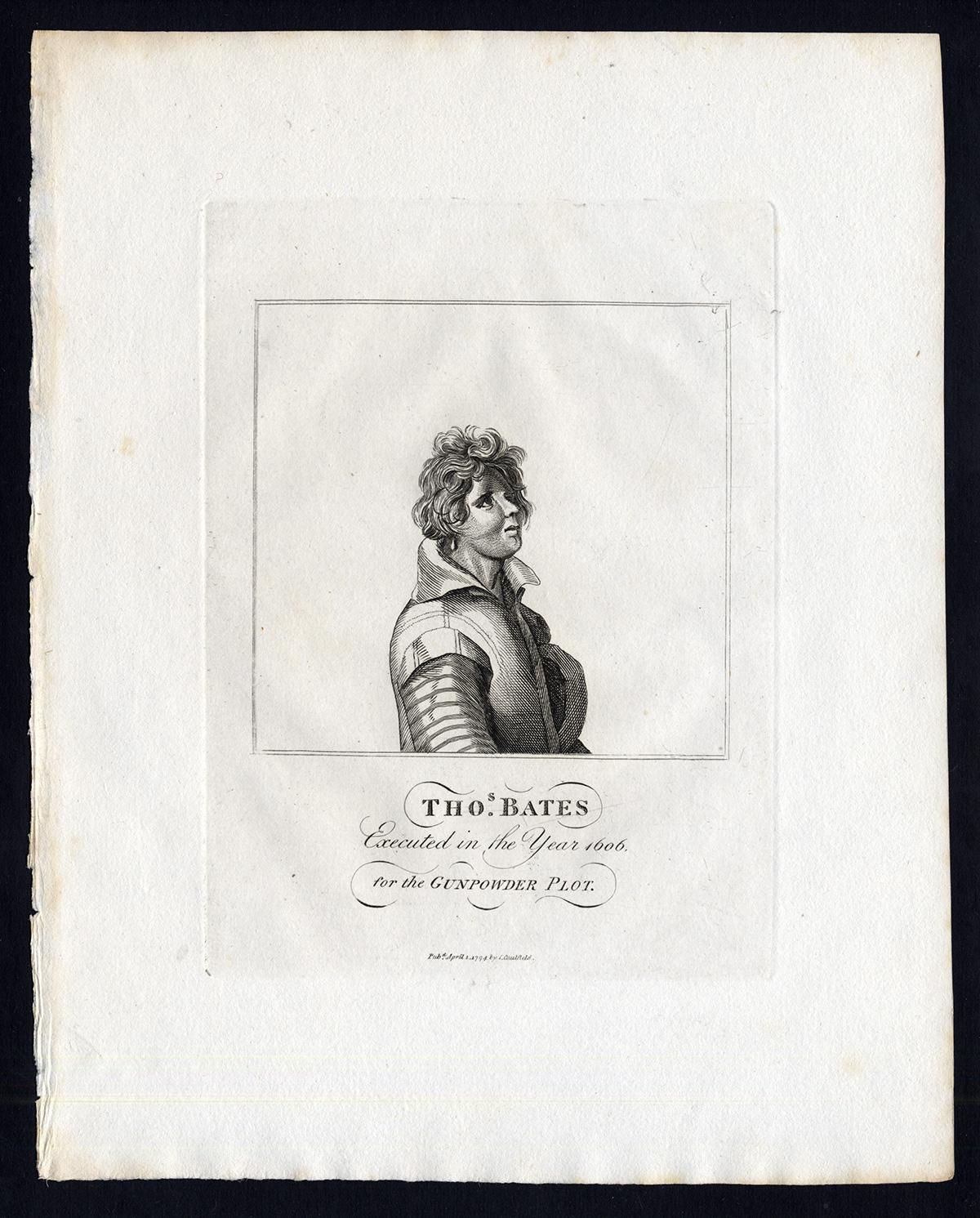 Antique Portrait Print-GUNPOWDER PLOT-THOMAS BATES-CONSPIRACY-Caulfield ...