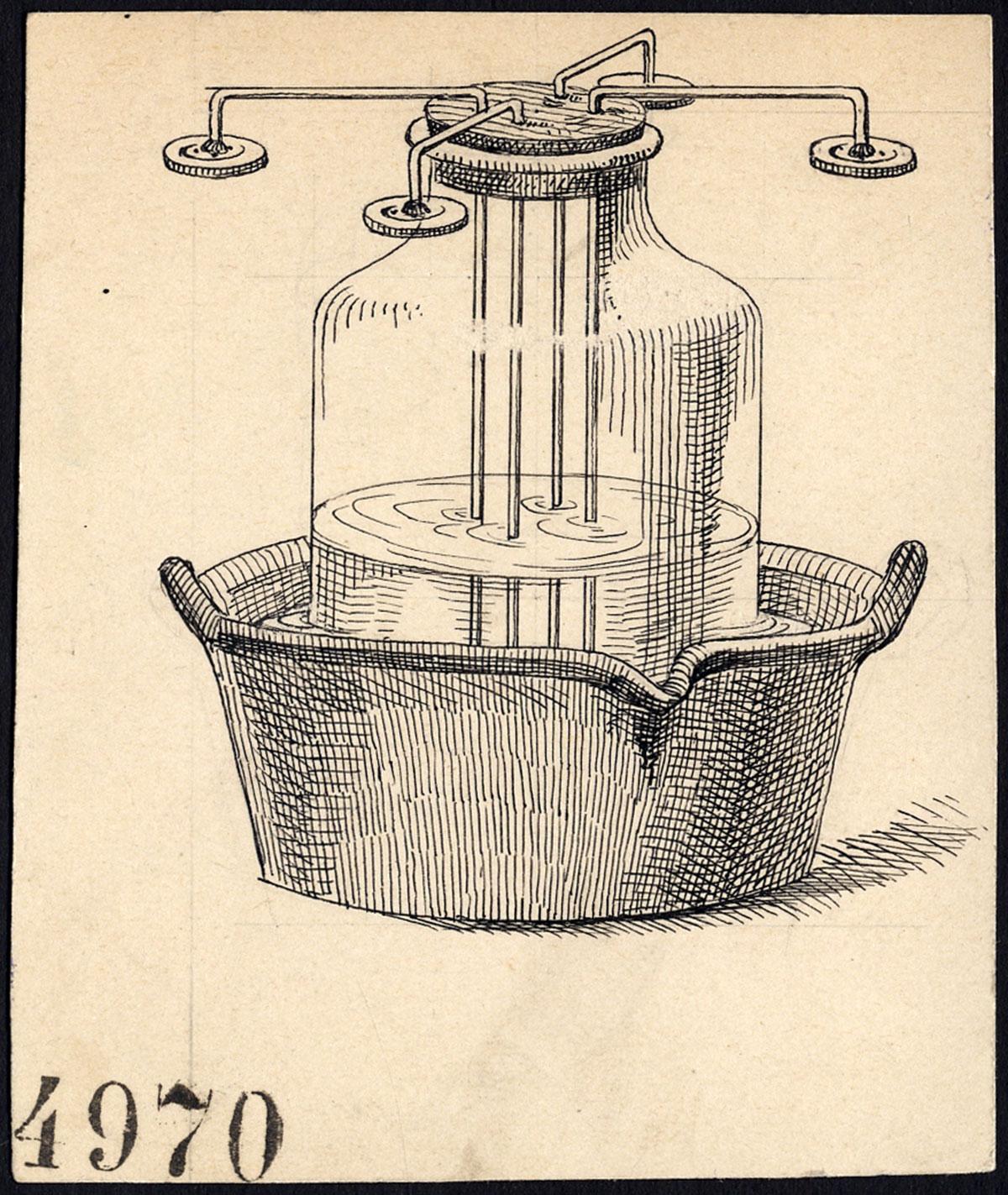 Antique Drawing-SCIENCE-PHYSICS-EXPERIMENT-ITEM 4970-Gerard Claes-1900 ...