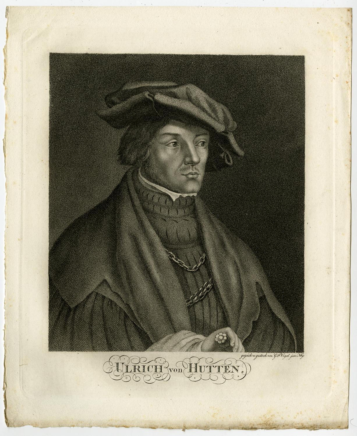 Antique Master Print-PORTRAIT-ULRICH VON HUTTEN-REFORMATION-Vogel-ca ...