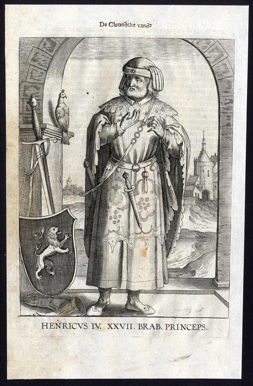 Antique Print-HENRICUS IV-HENRY-FALCONRY-DUKE-BRABANT-Barlandus-1603 ...
