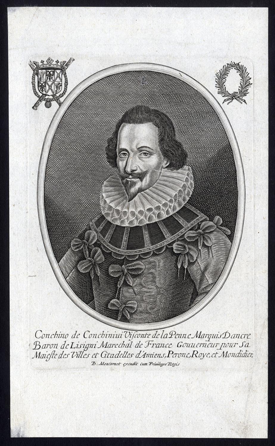 Antique Print-PORTRAIT-CONCINO CONCINI-MARQUIS D'ANCRE-Moncornet-1700 ...