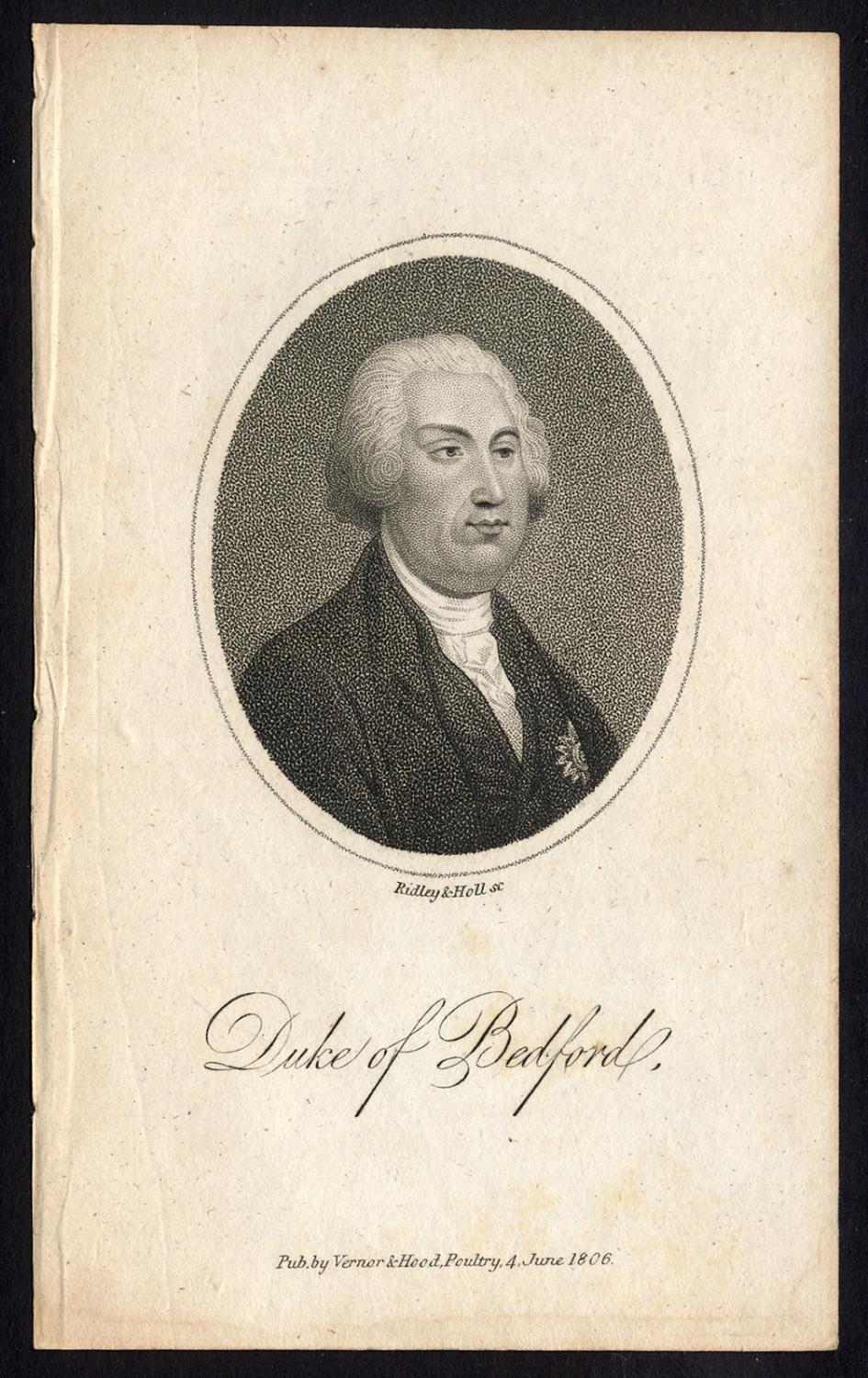 Antique Print-PORTRAIT-JOHN RUSSELL-4TH DUKE OF BEDFORD-Ridley-Holl ...