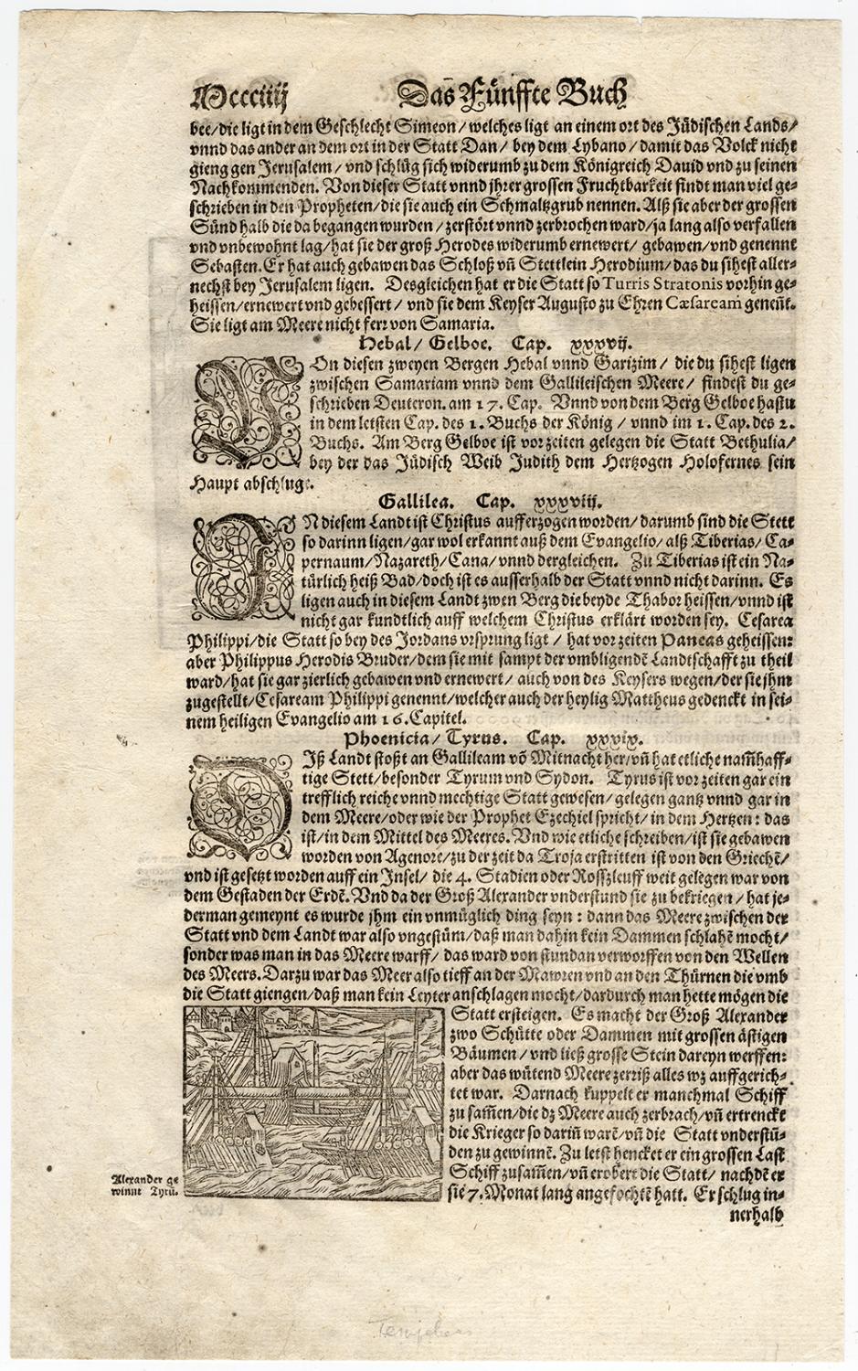 Antique Print-BABYLON-IRAQ-ALEXANDER THE GREAT-TYRUS-SUR-Munster-1592 ...