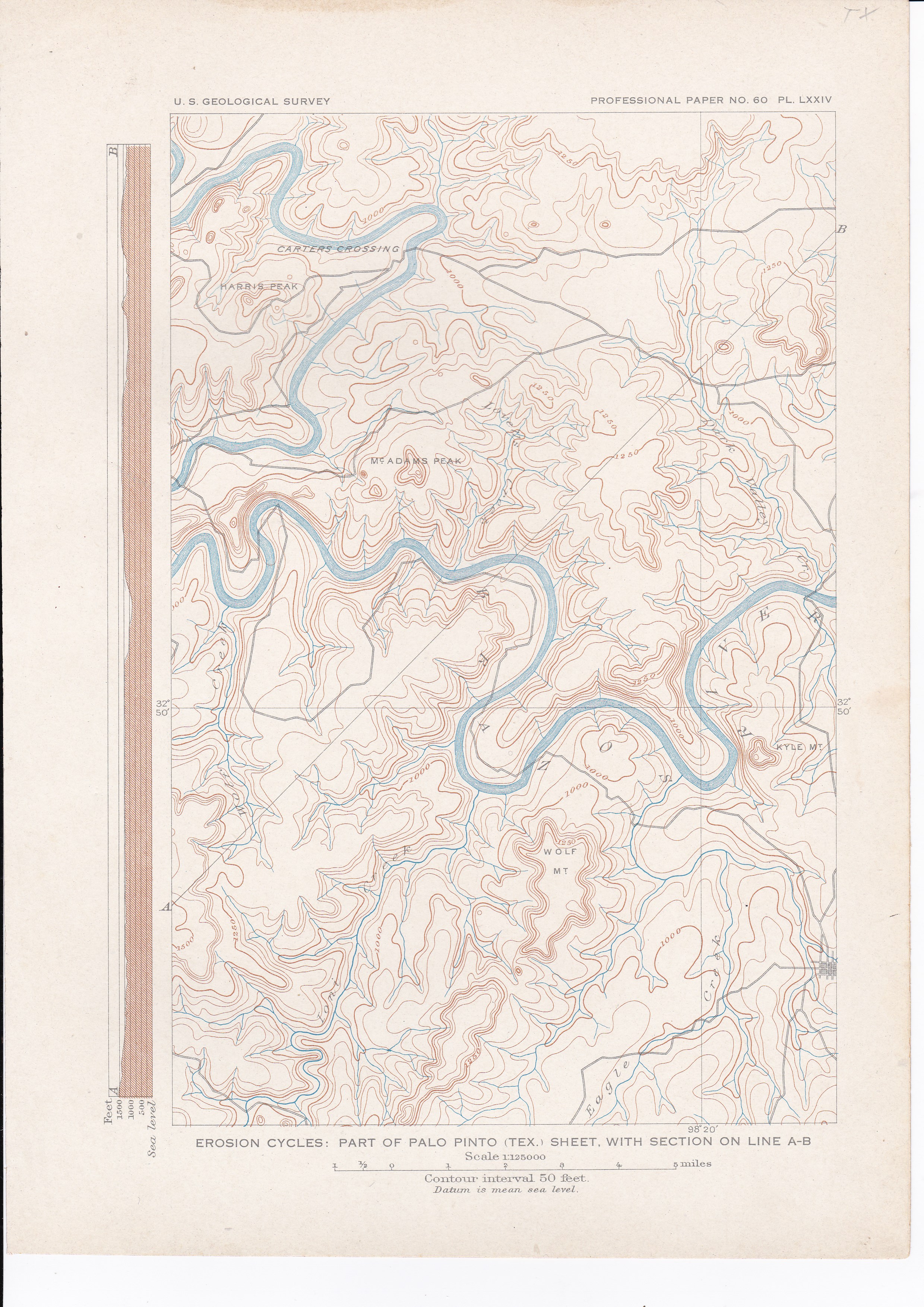 Erosion cycles: Part of Palo Pinto (Tex.) by TEXAS / PALO PINTO ...