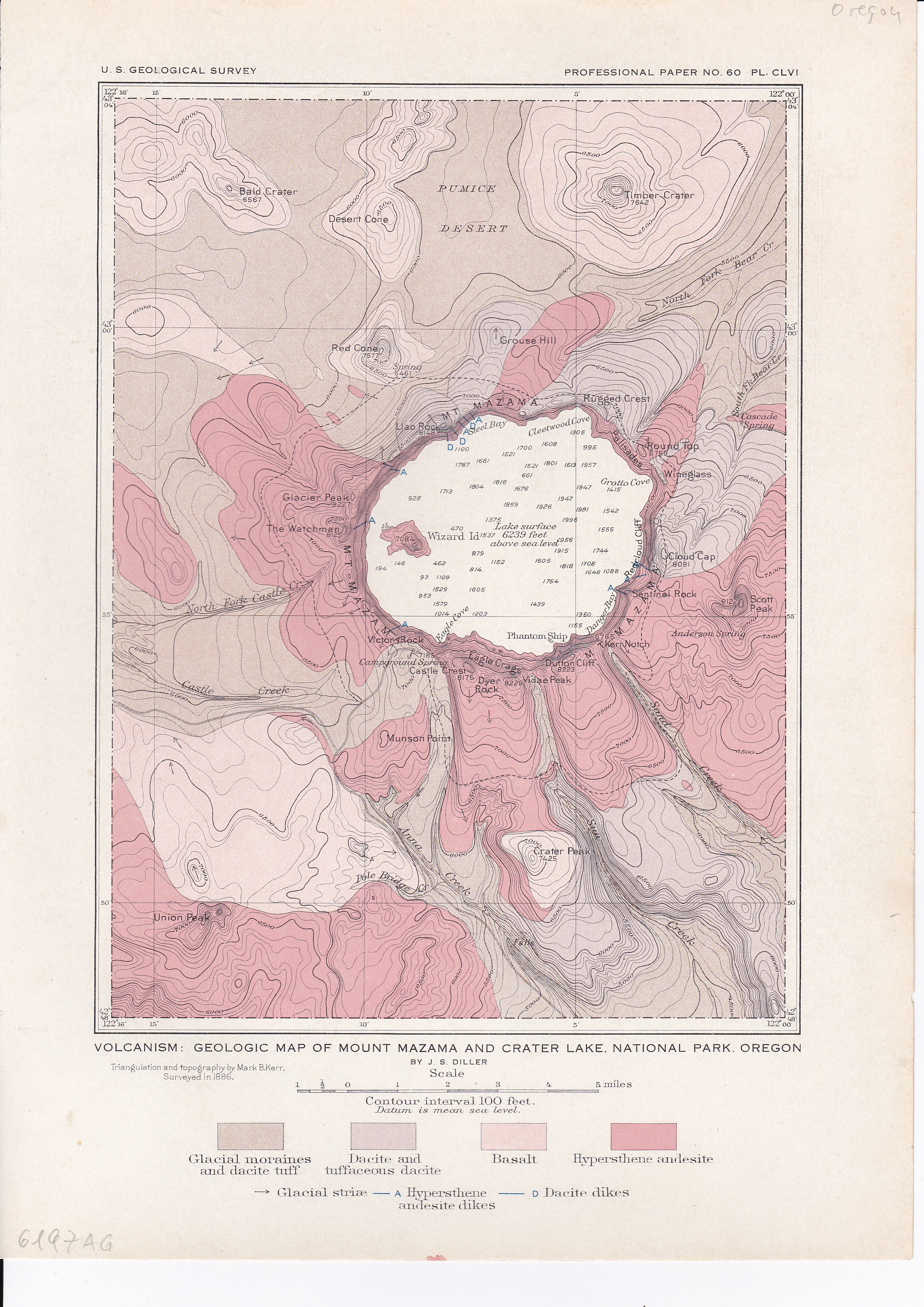 Volcanism: Geologic Map of Mount Mazama and Crater Lake National Park ...