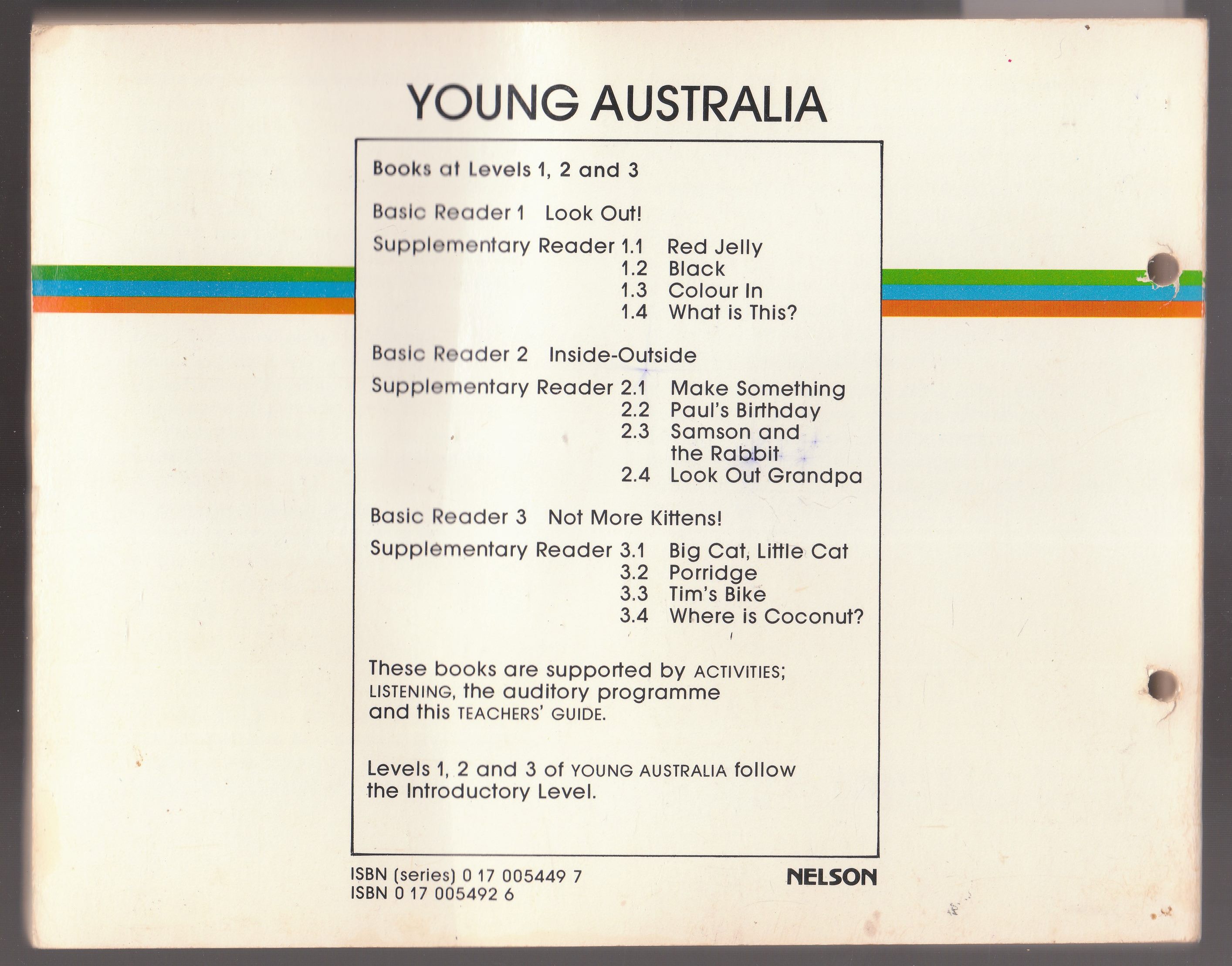 Young Australia Language Development Scheme : Teacher's Guide Levels 1 ...