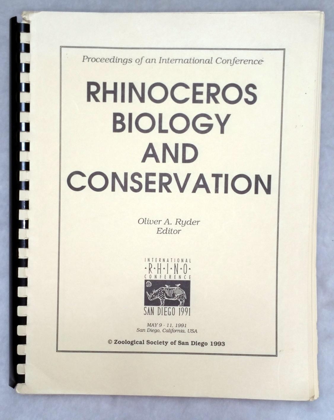 Proceedings of an International Conference: Rhinoceros Biology and ...