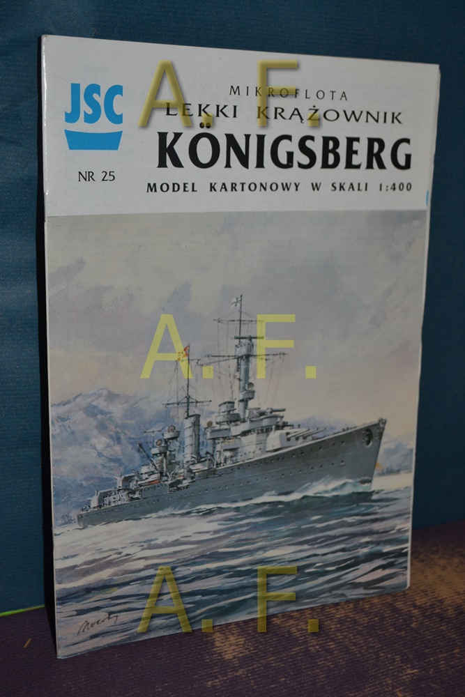 Mikroflota, Lekki Krazownik, Königsberg, Model Kartonowy w Skali, 1 : ...