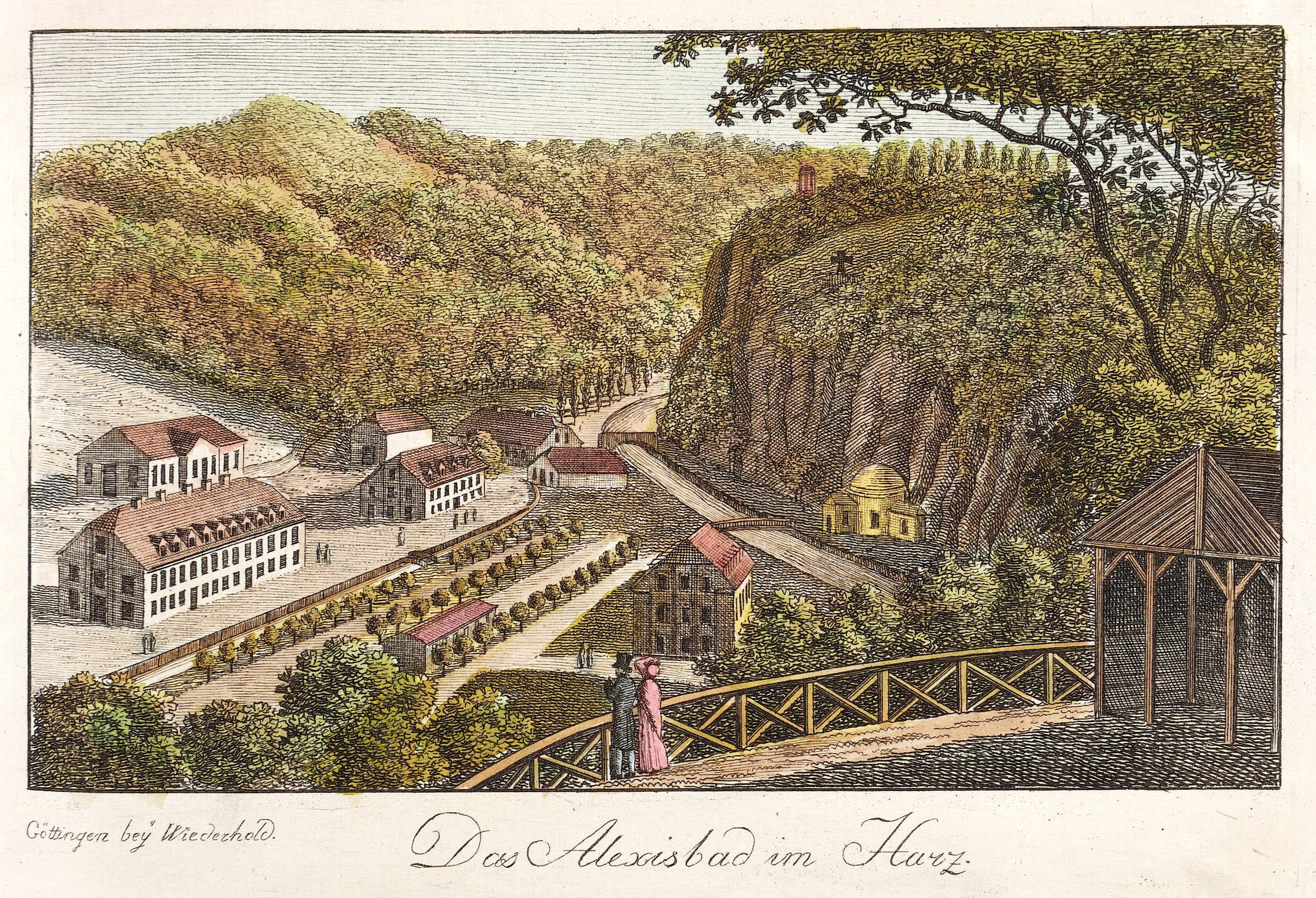 Alexisbad (Harzgerode). Gesamtansicht. Wiederhold. Das Alexisbad im ...