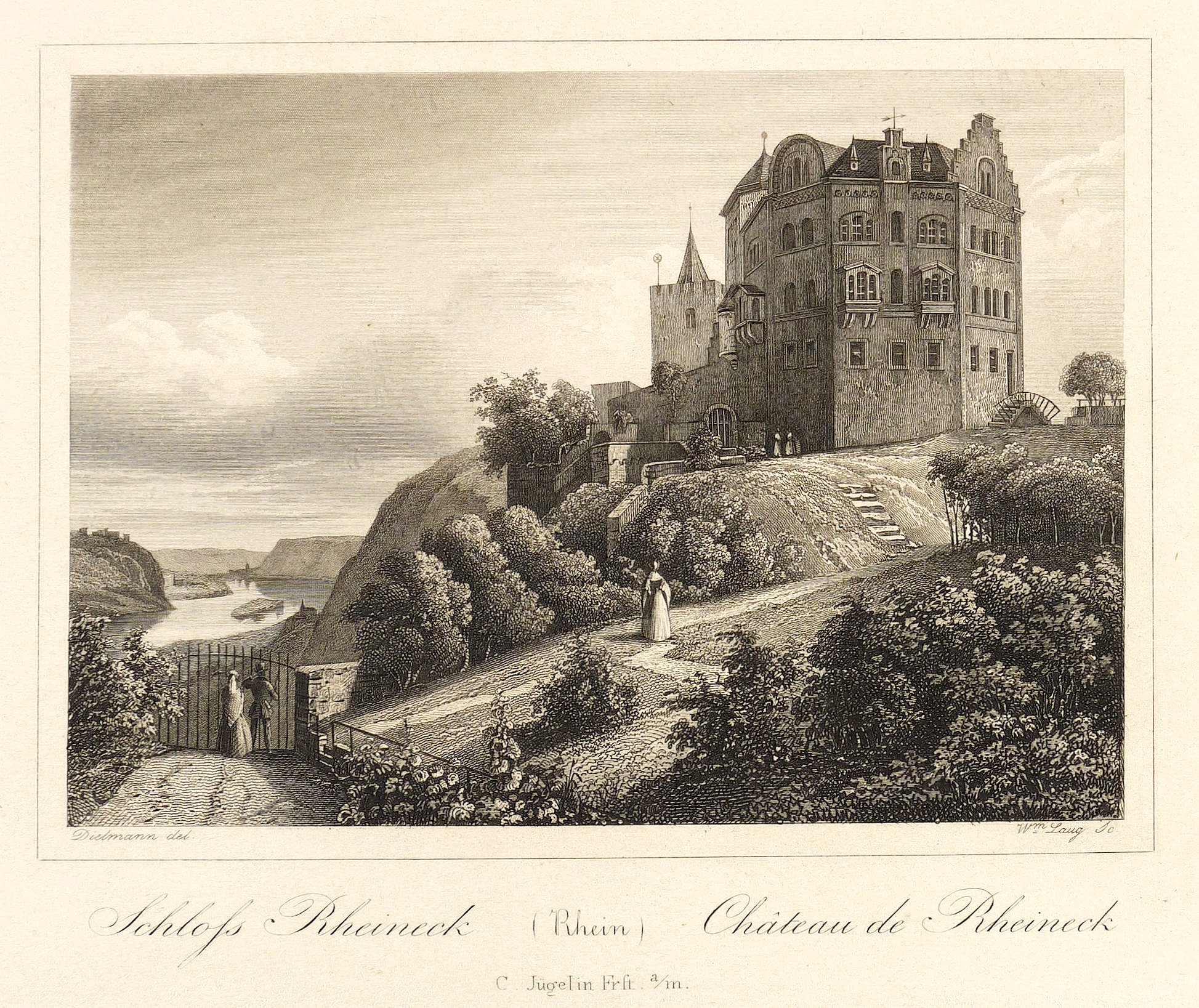 Bad Breisig. Burg Rheineck. Dielmann. Schloss Rheineck (Rhein) von ...