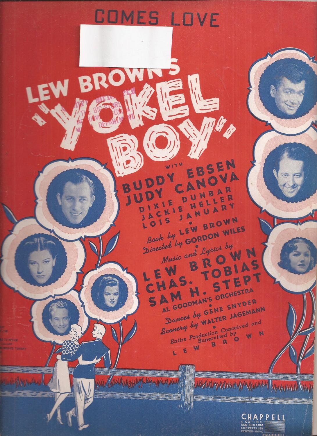 Comes Love (sheet music from Yokel Boy) par Brown, Lew, Charles Tobias ...