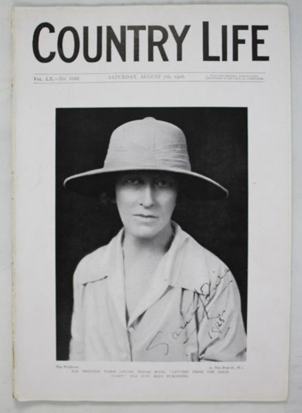 Original Issue of Country Life Magazine Dated August 7th 1926 with a ...