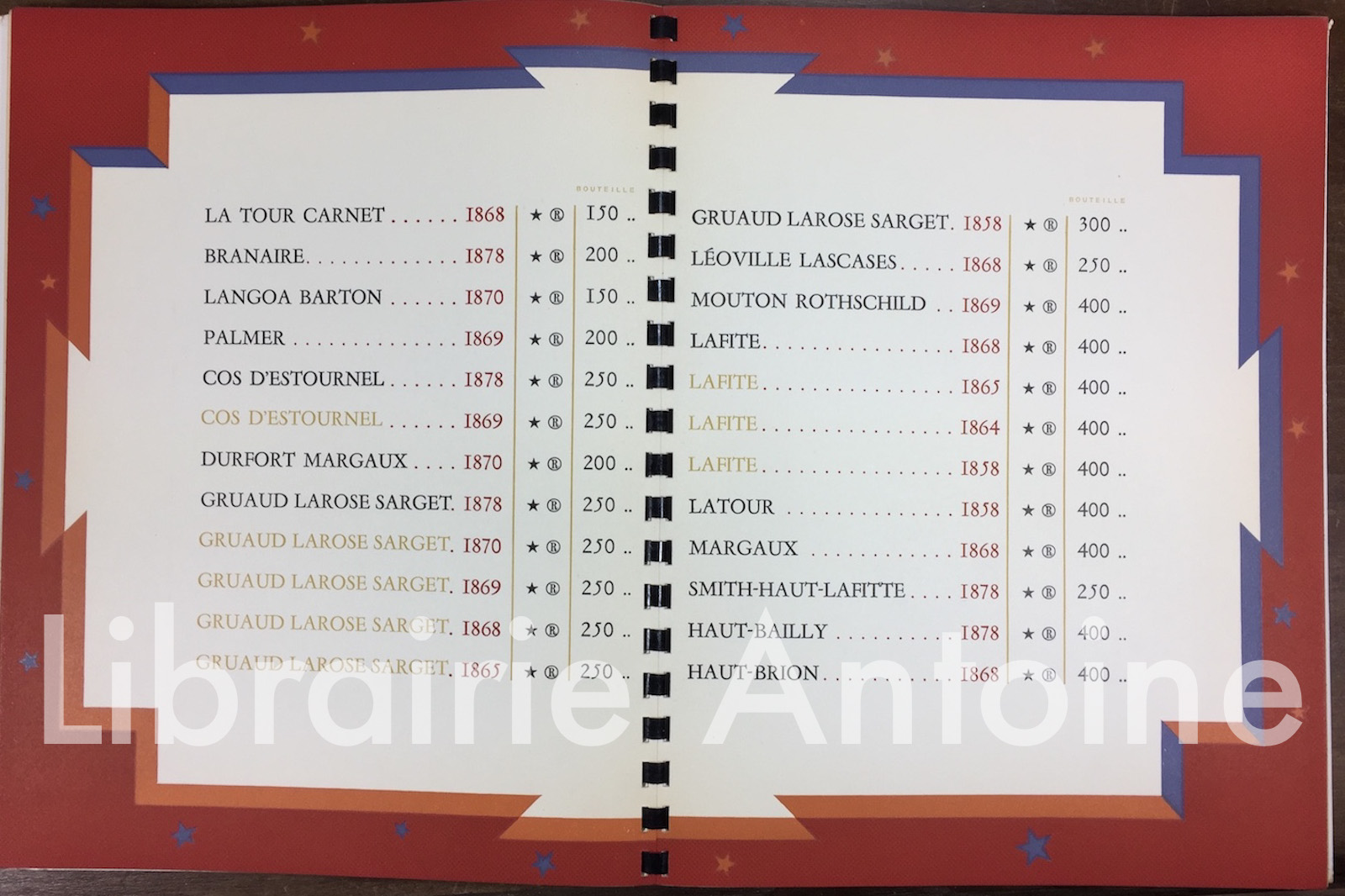 Catalogue Nicolas. Liste des grands vins fins 1936. Illustrations de ...