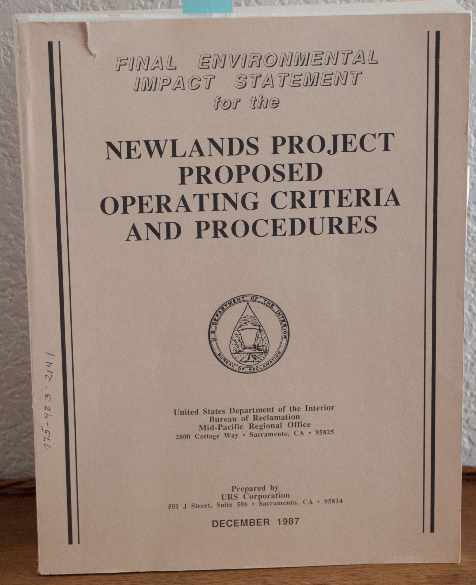 Final Environmental Impact Statement for the Newlands Project Proposed ...
