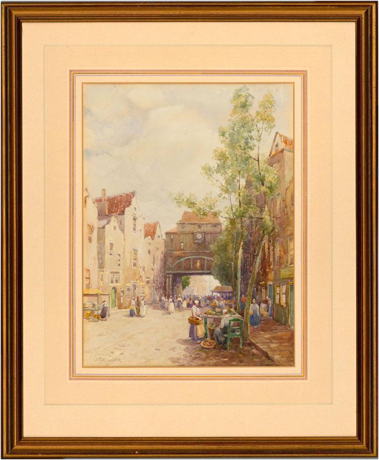 J.R. Miller (1880-1912) - Fine Signed Watercolour, Old Gateway ...