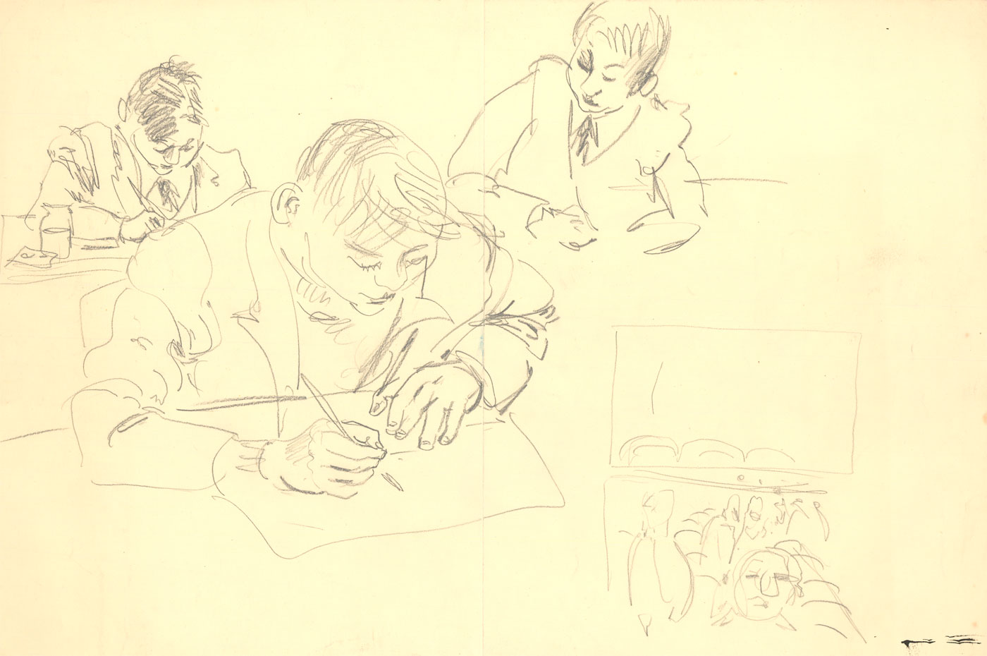 Glyn Morgan (1926-2015) - Graphite Drawing, Portrait of a School Boy by ...