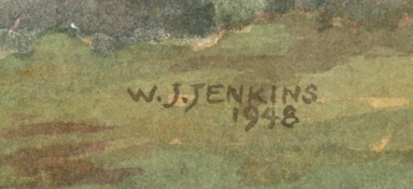 William John Botten Jenkins (1912-1994) - Signed 1948 Watercolour ...