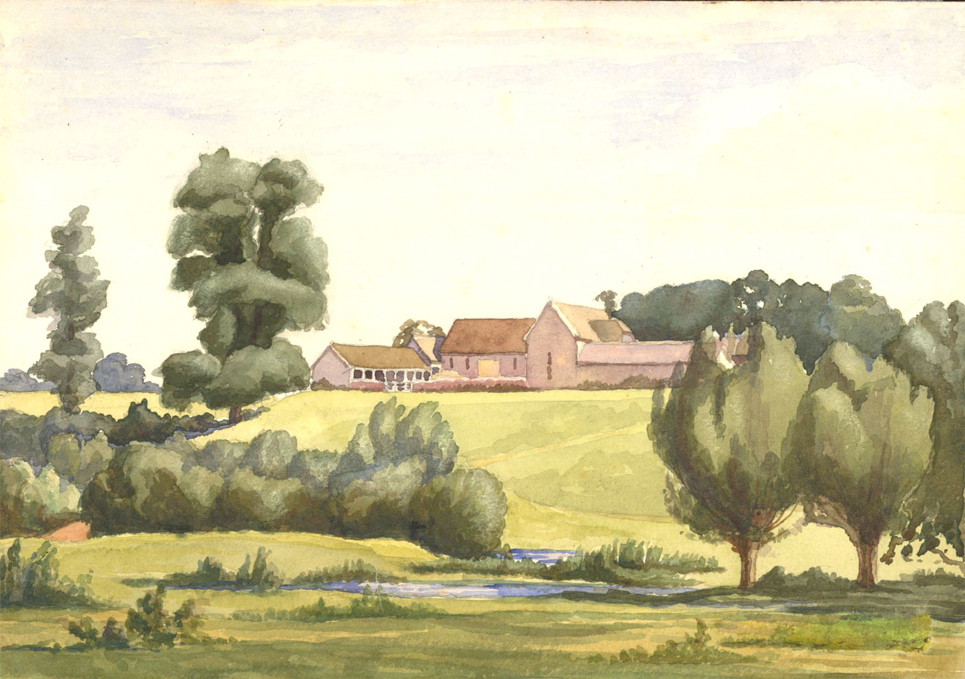 William John Botten Jenkins (1912-1994) - 1941 Watercolour, Cotswold ...