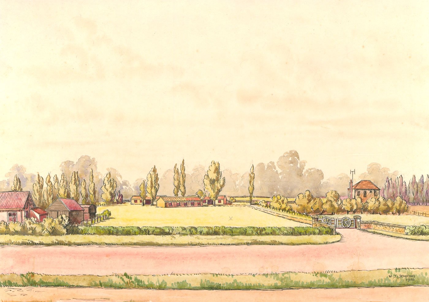 William John Botten Jenkins (1912-1994) - 1956 Watercolour, Planning ...