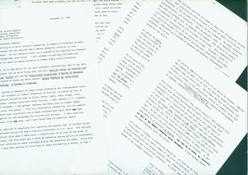 Photocopy of TLS Thomas Parkinson to Arnold Shapiro, December 16, 1984 ...