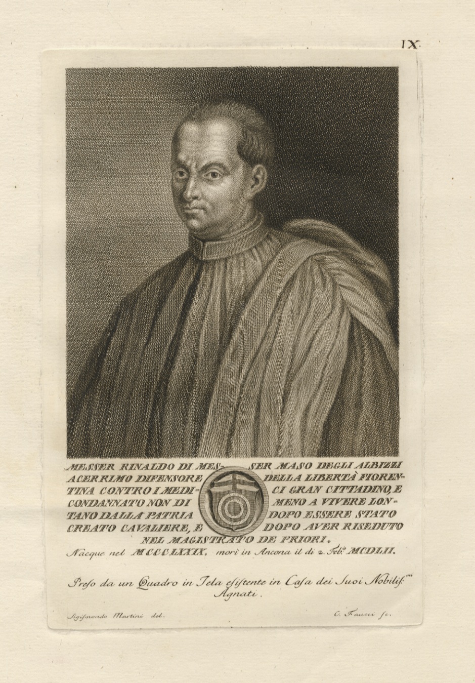 Messer Rinaldo di Messer Maso degli Albizzi acerrimo difensore della ...