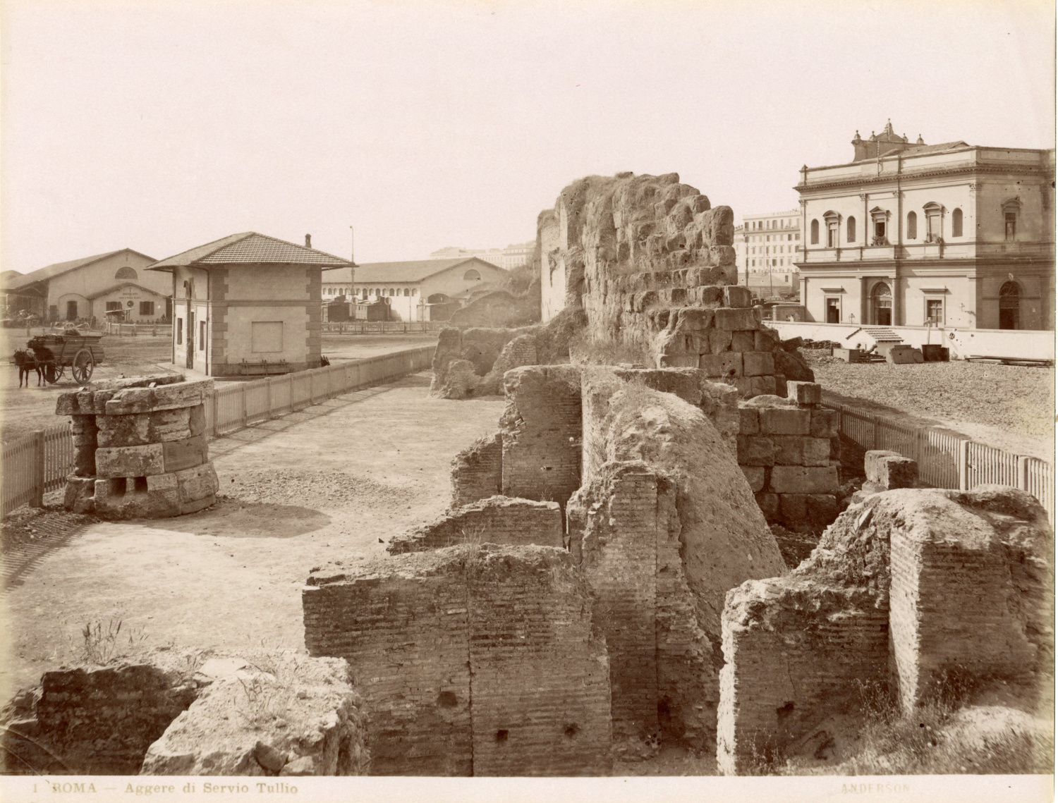 Anderson, Italie, Rome, Roma, aggere di Servio Tullio by Photographie ...