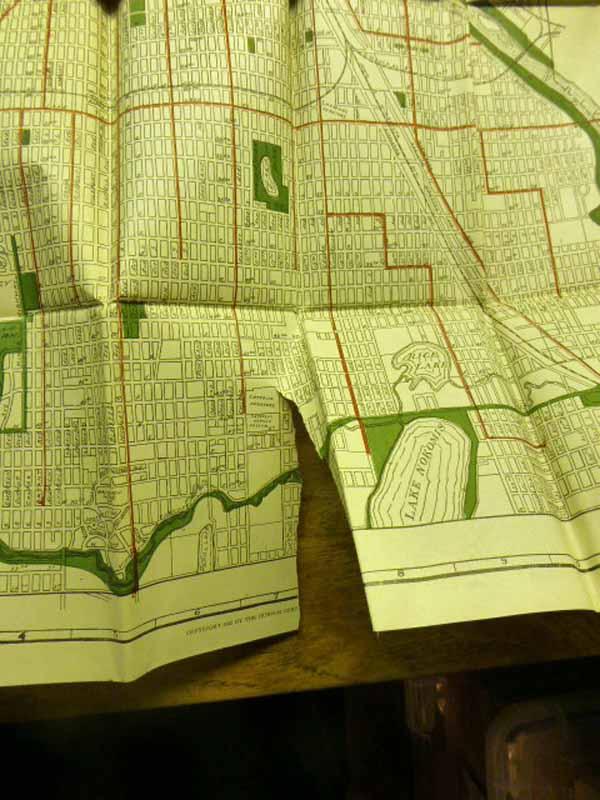 City Map of Minneapolis - Hudson Company - 1922 - two duplicate maps by ...