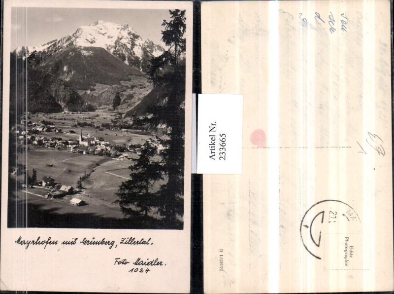 233665,Mayrhofen Totale m. Grünberg im Zillertal pub Foto Maidler 1024 ...