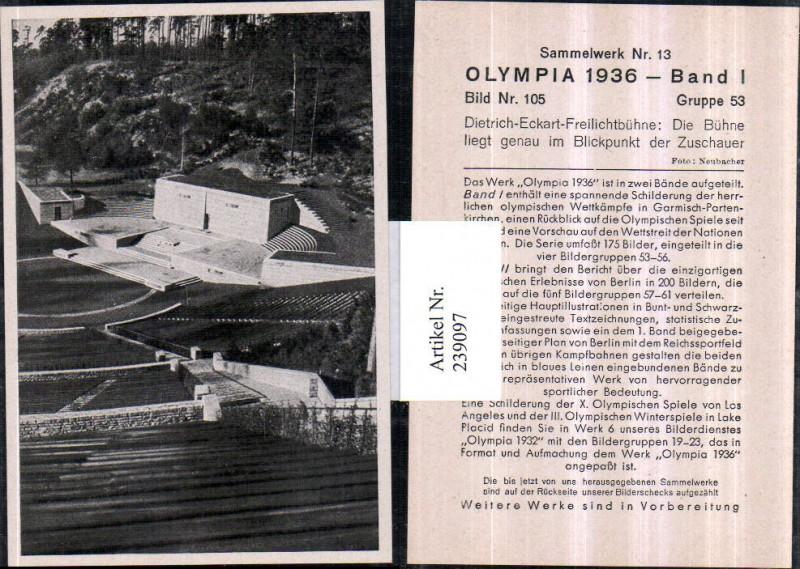 239097,Sammelbild Olympia 1936 Gruppe 53 Bild 105 Dietrich-Eckart ... 239097,Sammelbild Olympia 1936 Gruppe 53 Bild 105 Dietrich-Eckart ...