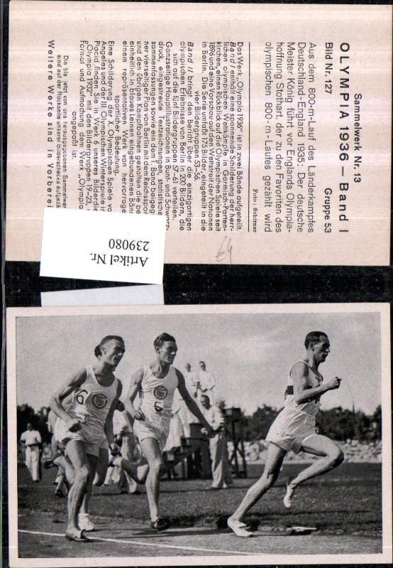 239080,Sammelbild Olympia 1936 Gruppe 53 Bild 127 800-m-Lauf ... 239080,Sammelbild Olympia 1936 Gruppe 53 Bild 127 800-m-Lauf ...