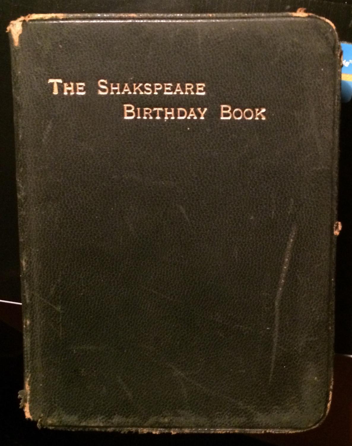 The Shakespeare Birthday Book with Diary for Memoranda. by Shakespeare ...