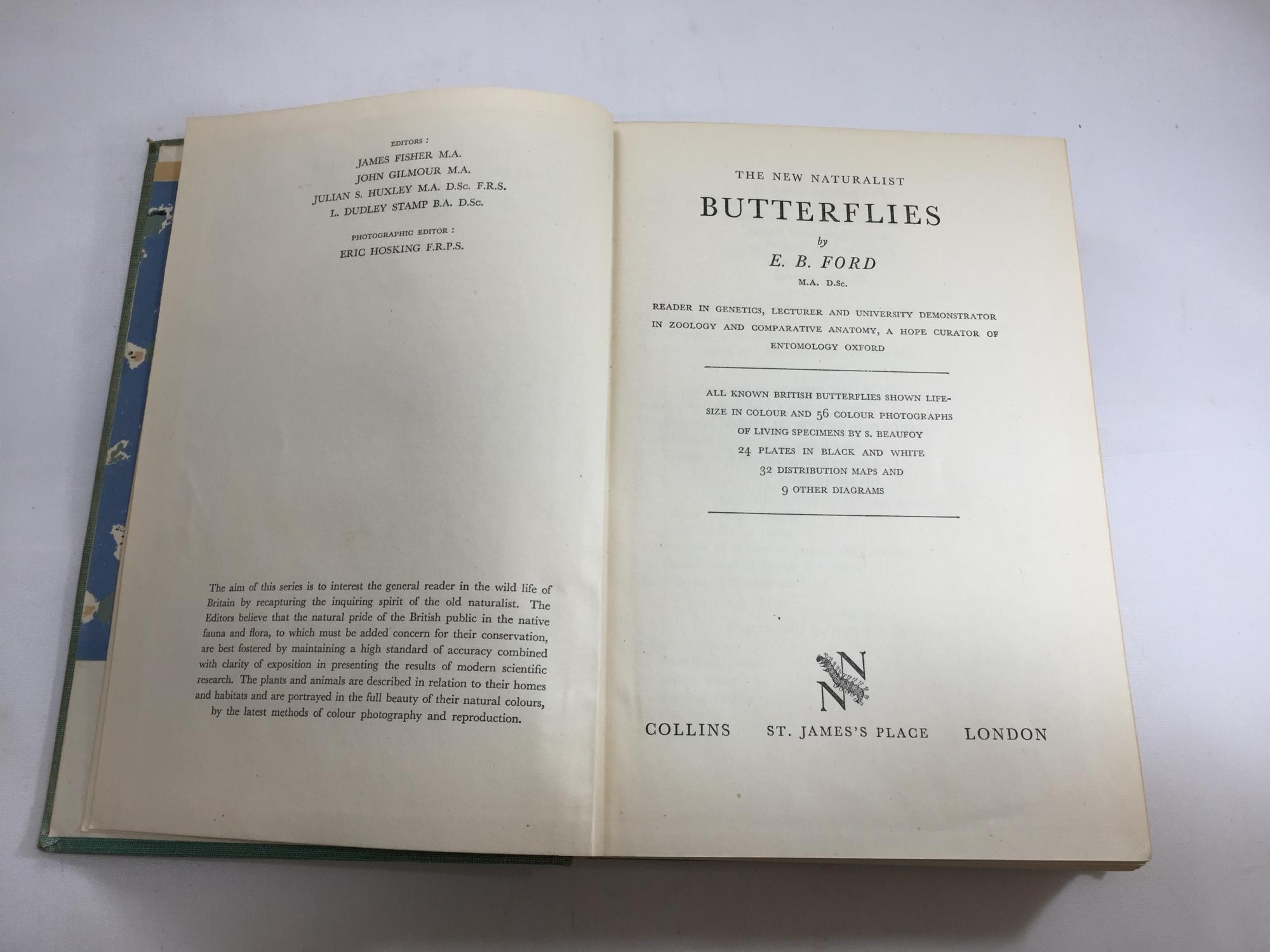 The New Naturalist: Butterflies by E.B. Ford: Good Hardcover (1945) 1st ...