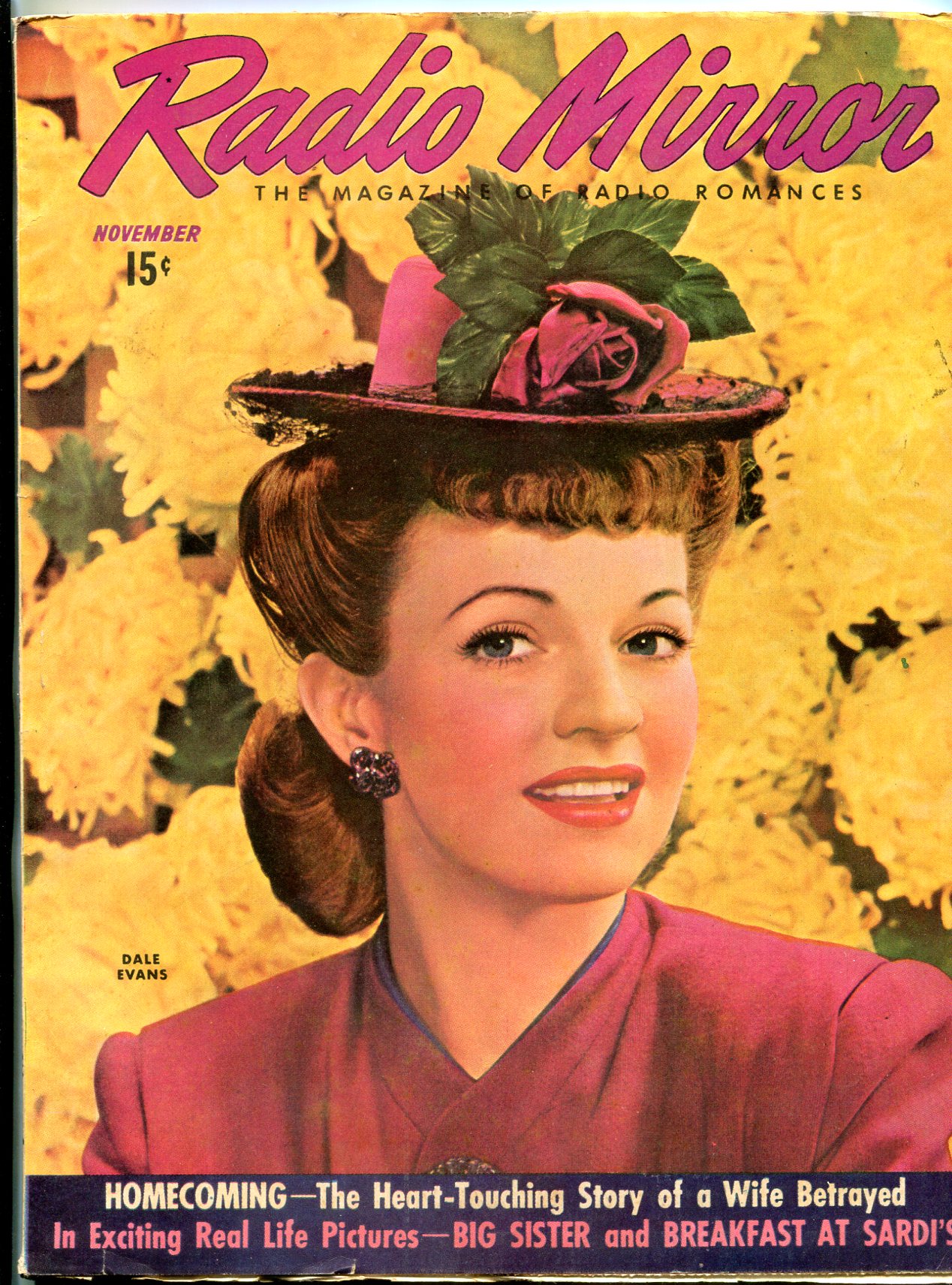 Radio Mirror Magazine November 1943- Dale Evans- Ginger Rogers: (1943 ...