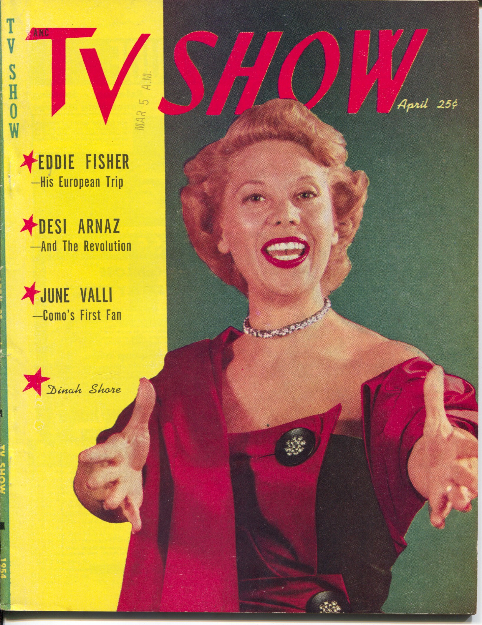 TV Show 4/1954-Dinah Shore-Jack Webb-Roy Rogers_Guy Madison-VF-: (1954 ...