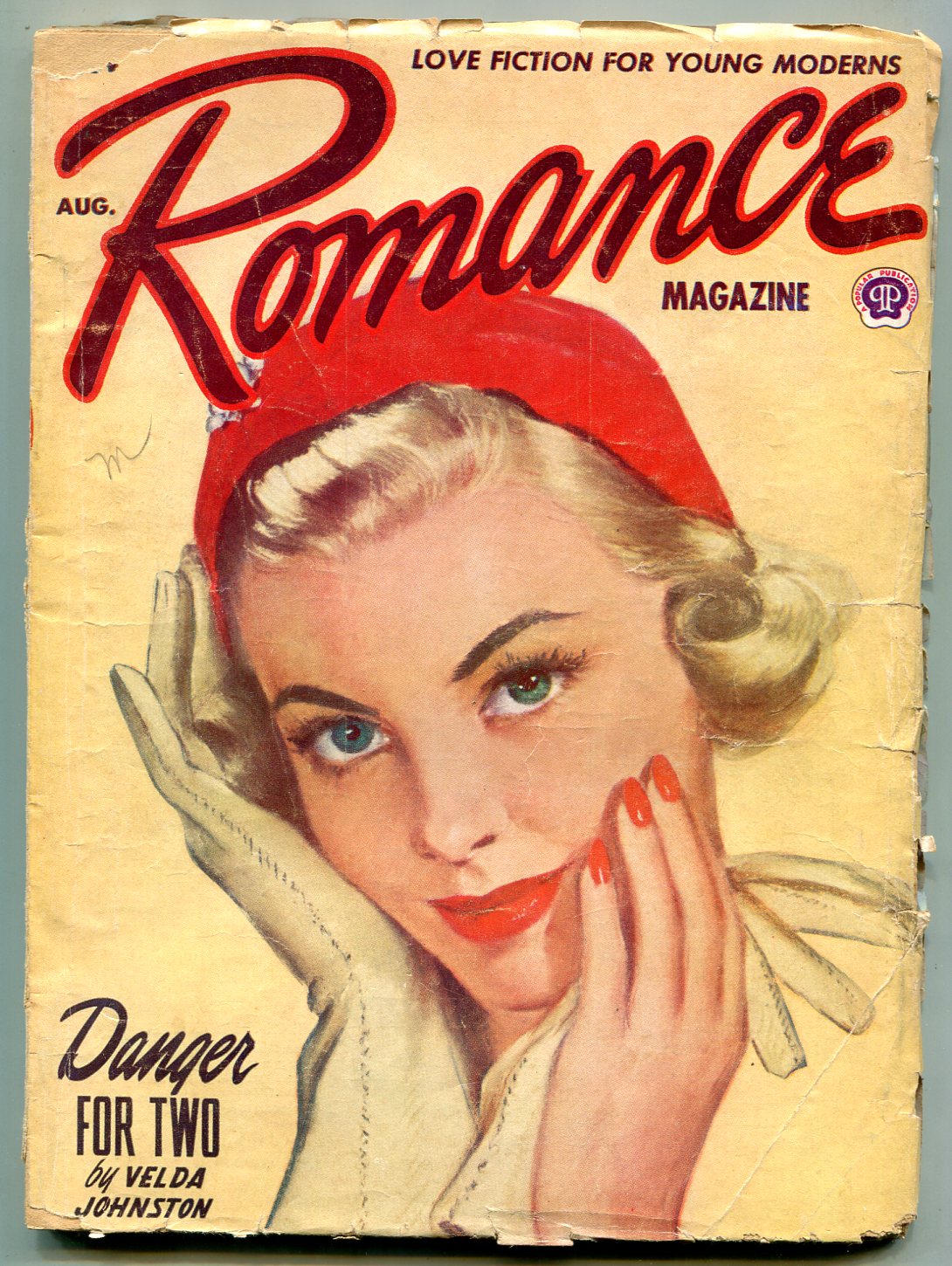 Romance Pulp August 1952- Danger for Two- Velda Johnston VG: (1952 ...