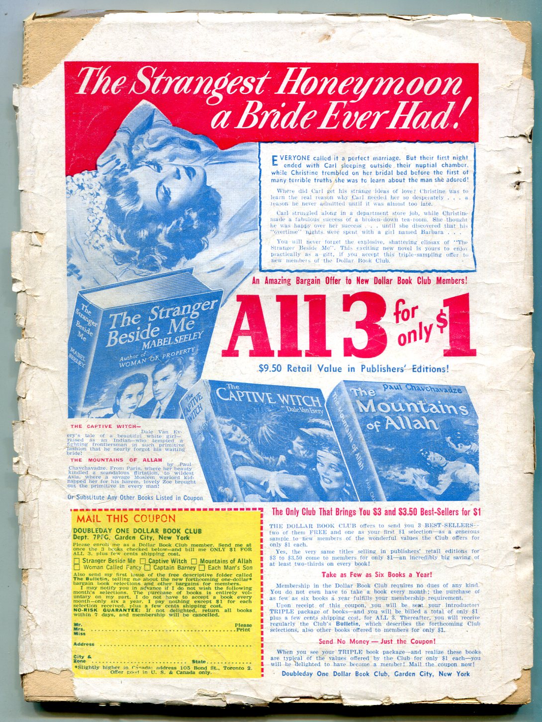 Romance Pulp August 1952- Danger for Two- Velda Johnston VG: (1952 ...