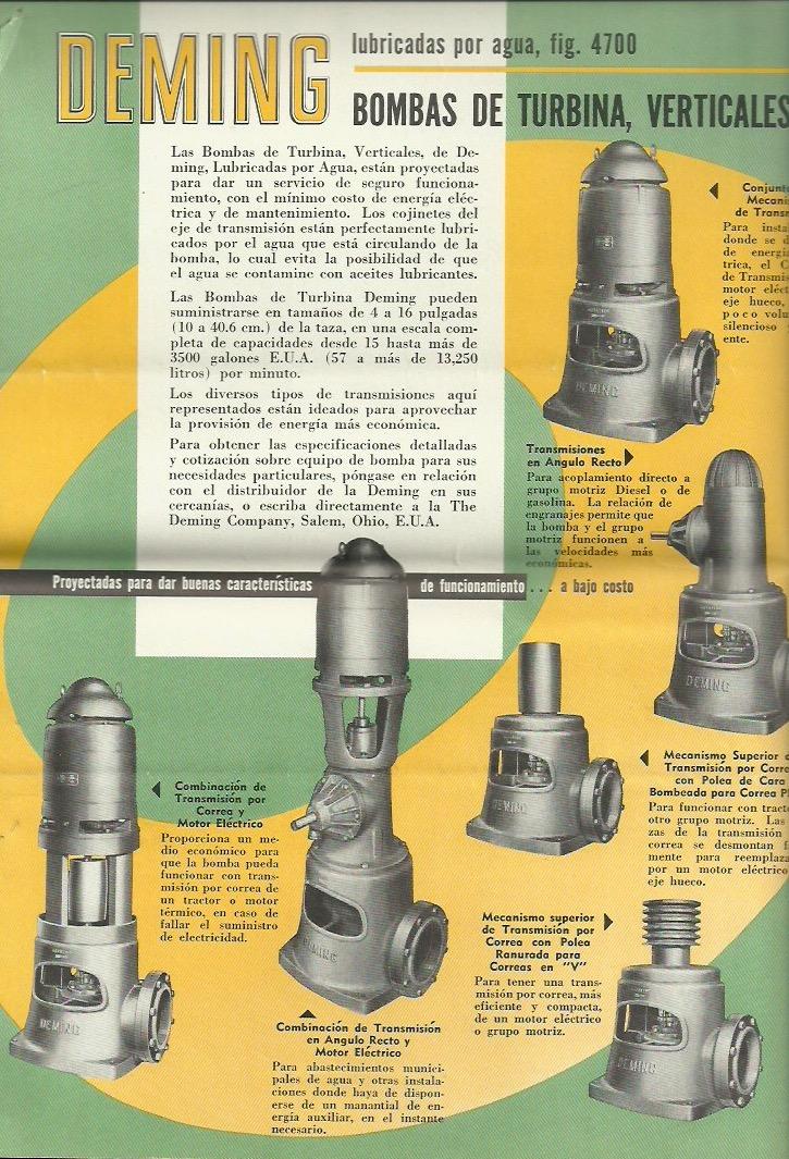 BOMBAS DE TURBINA VERTICALES LUBRICADAS POR AGUA [Catálogo Deming] de ...