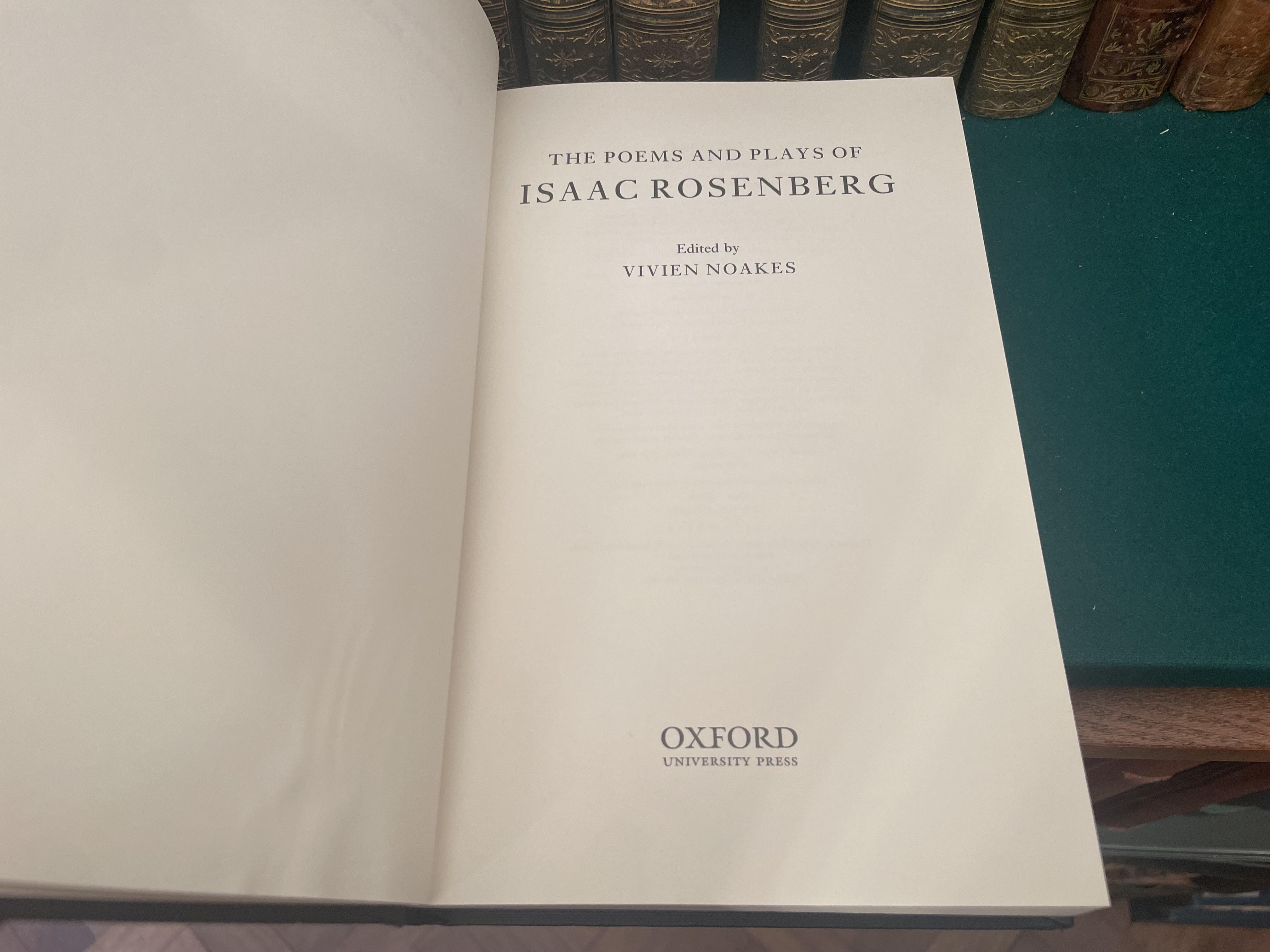 The Poems and Plays of Isaac Rosenberg. Edited by Vivian Noakes by ...