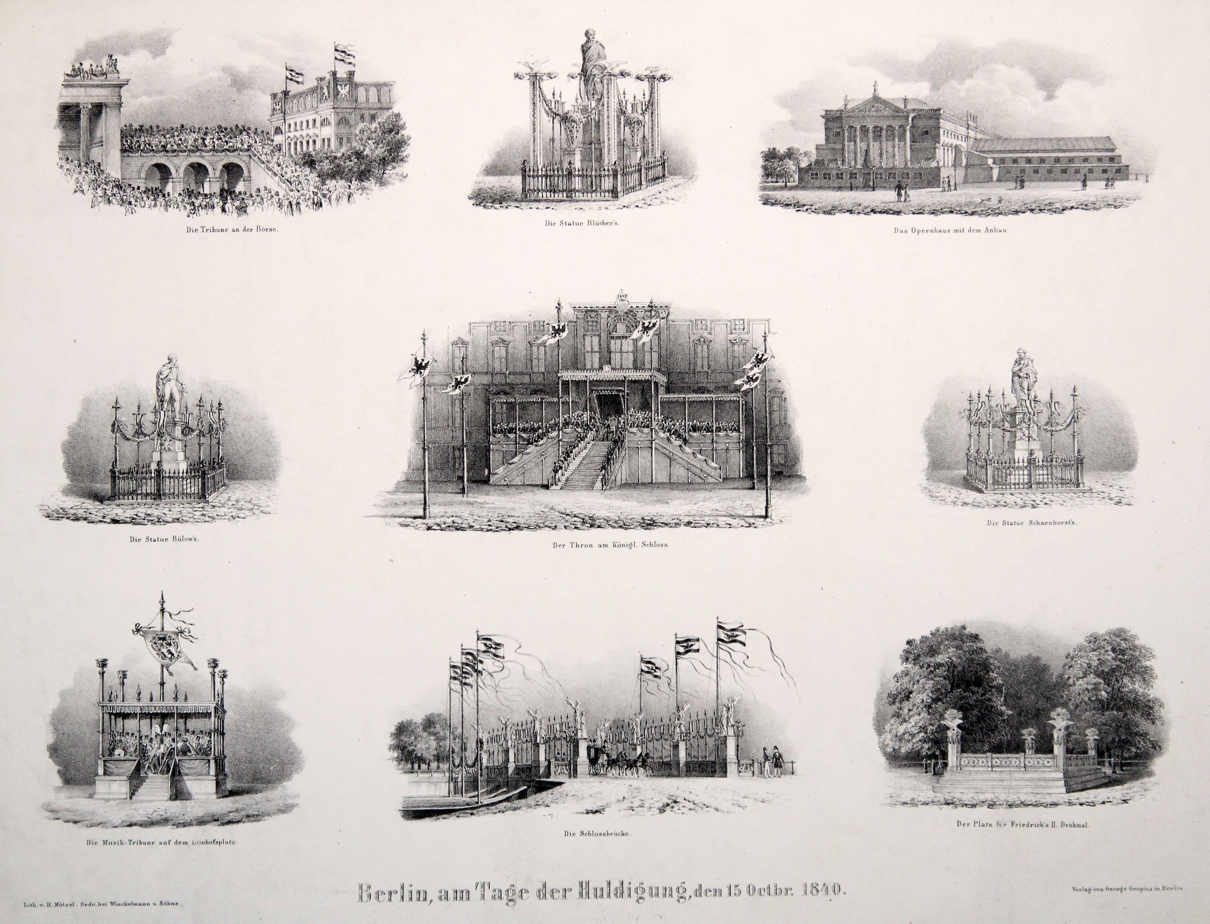 Berlin, am Tage der Huldigung, den 15 Octbr. 1840. by Berlin ...