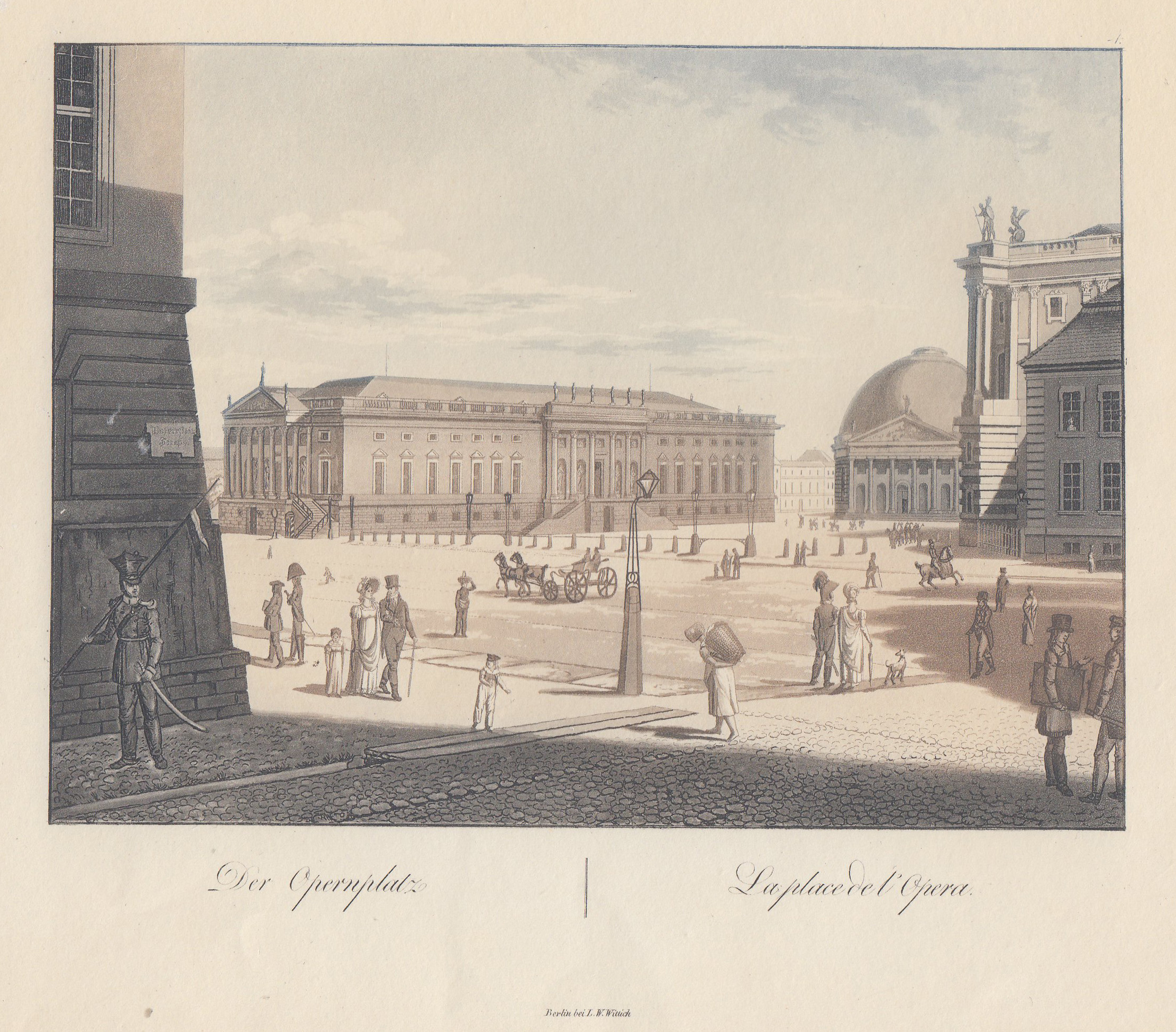 Der Opernplatz. La place l'Opera. von Berlin - Opernplatz:: Kunst ...