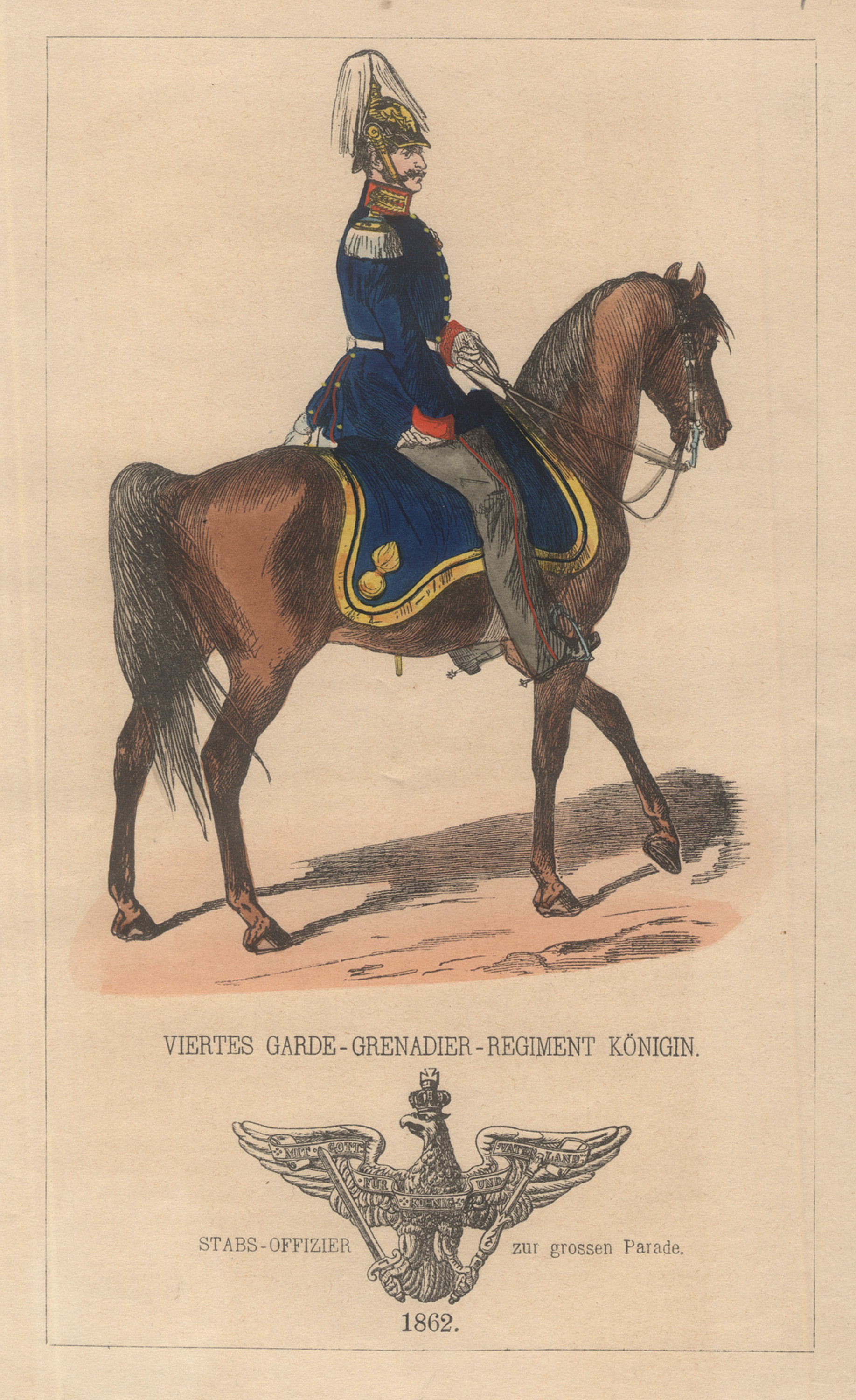 Viertes Garde-Grenadier-Regiment Königin. Stabs-Offizier zur großen ...