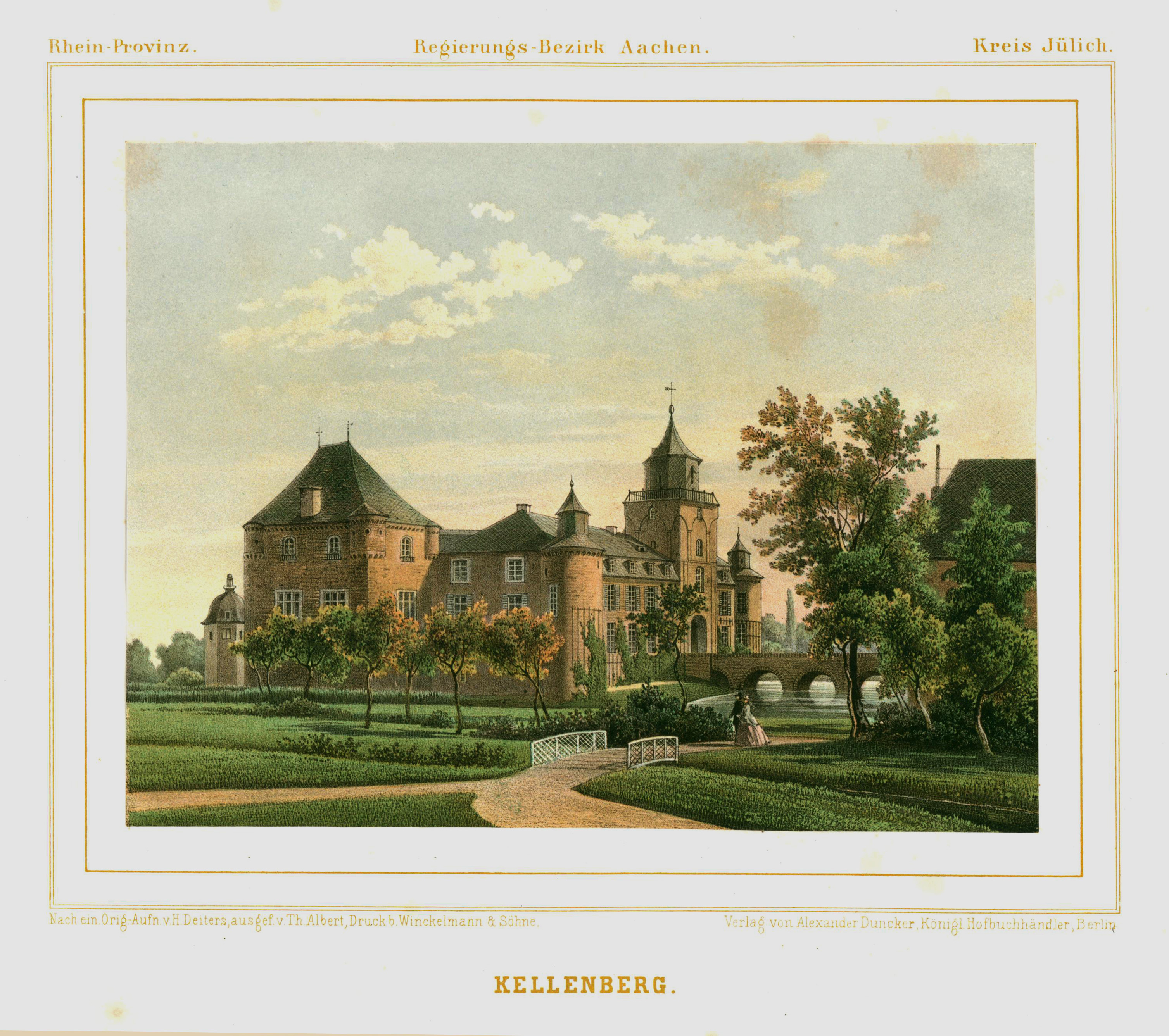 Teilansicht, Ansicht von Schloß "Kellenberg". by Jülich: Barmen:: Art / Print / Poster ...