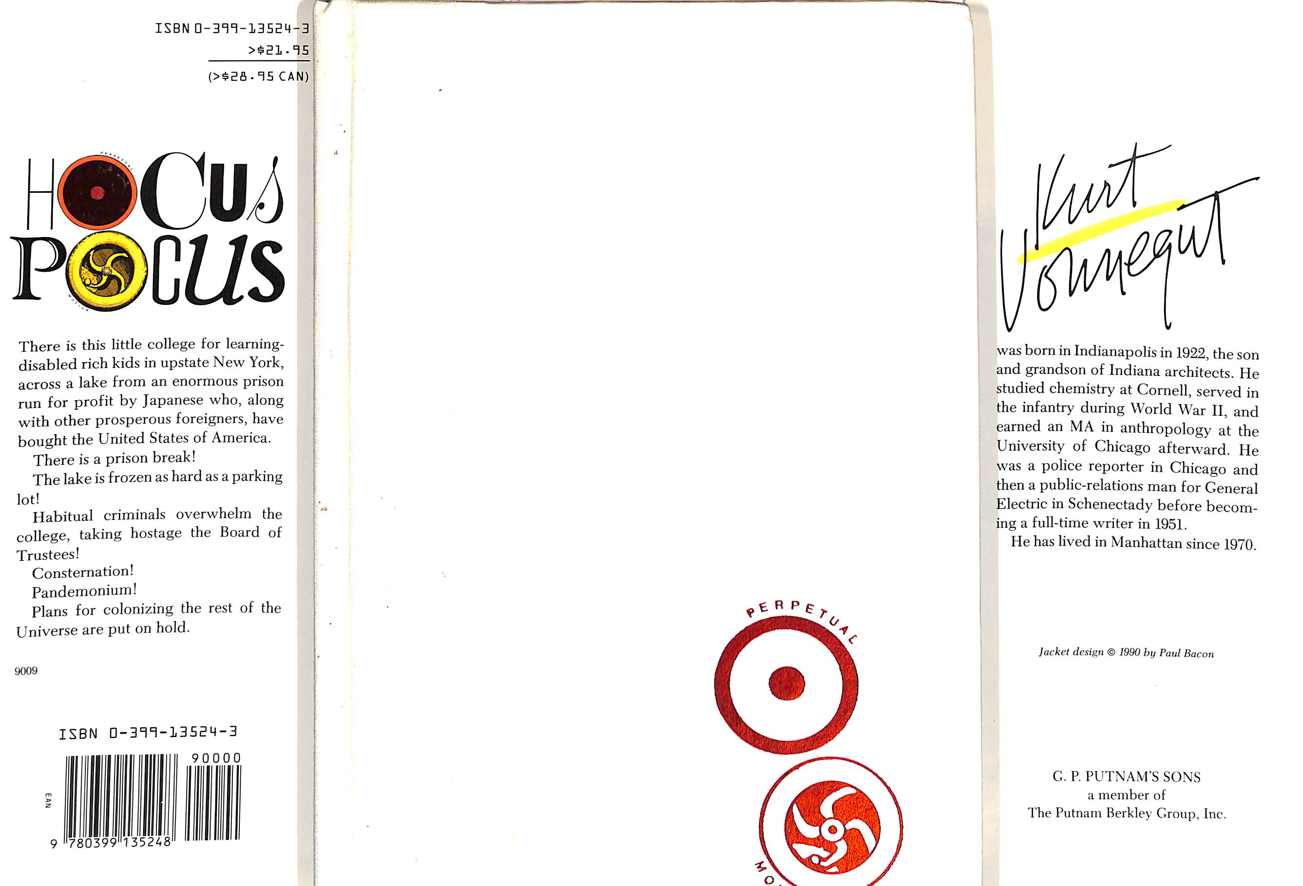 Hocus Pocus by VONNEGUT, Kurt: Very Good Hardcover (1990) 1st Edition ...