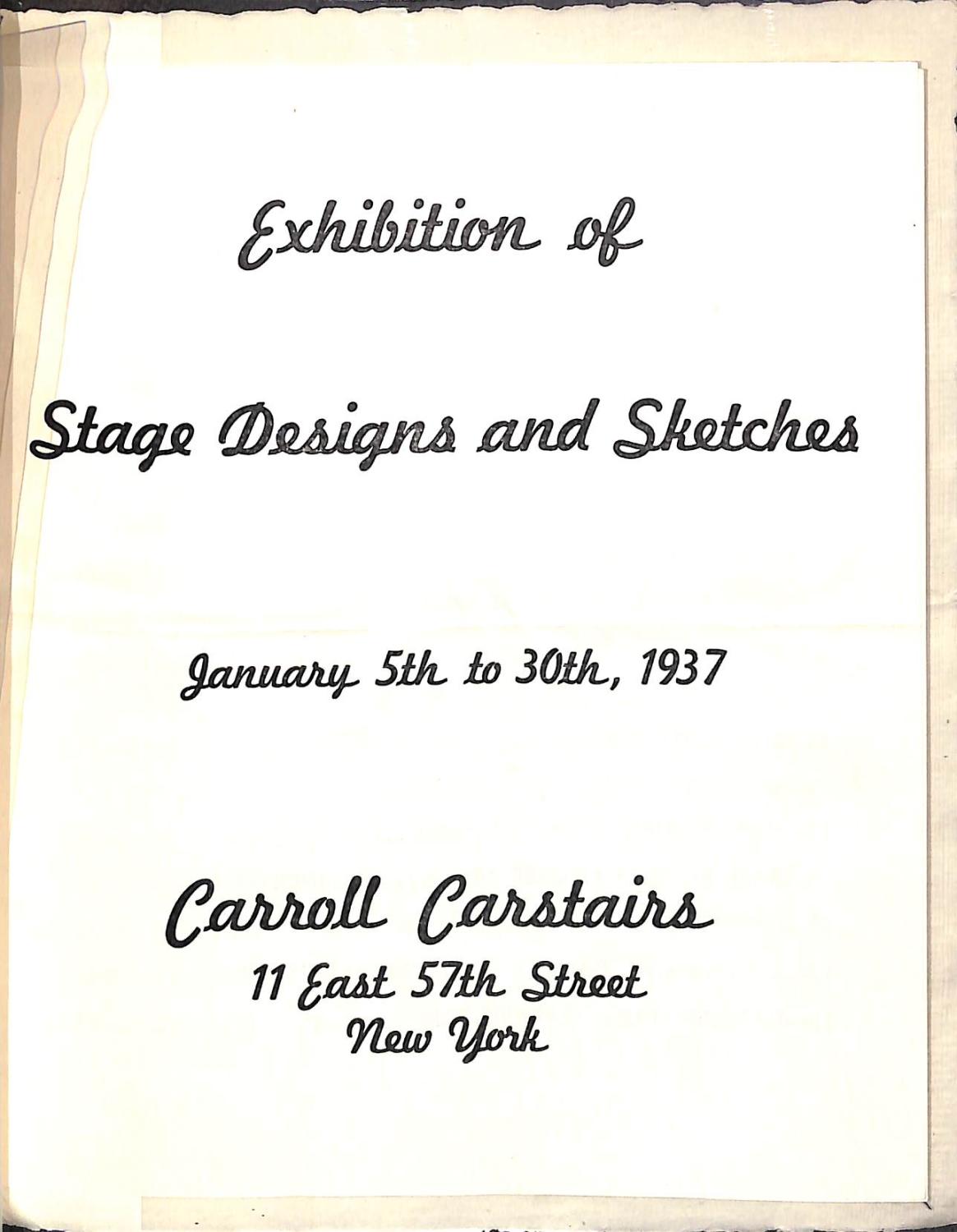 Cecil Beaton: Exhibition Of Stage Designs And Sketches: Very Good Soft ...