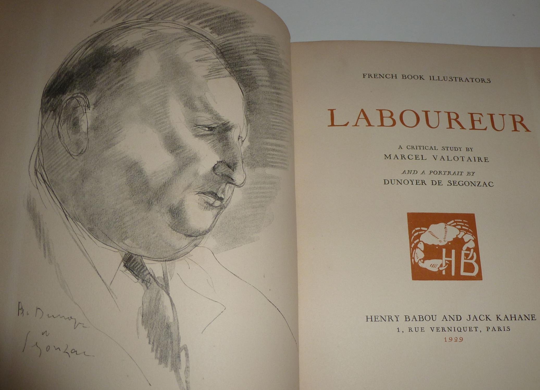 Laboureur by Valotaire Marcel: very good Hardcover (1929) First edition ...