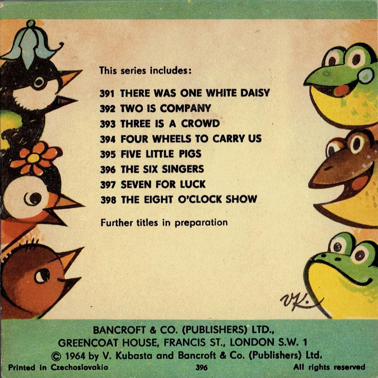 THE SIX SINGERS (code no. 396) by Kubasta, V.: Near Fine Soft cover ...