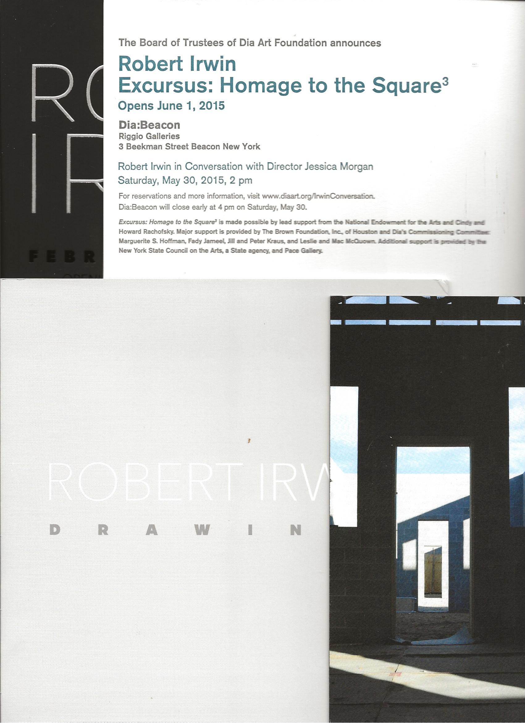 Robert Irwin - a collection of 11 invitations and documents by Irwin ...
