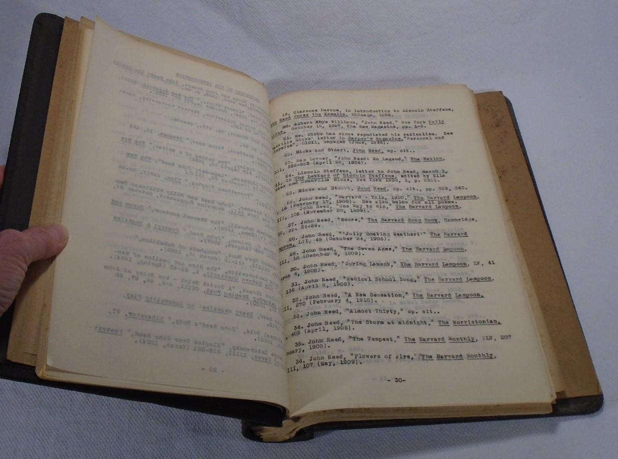 The Collected Verse of John Reed; Masters Thesis; Columbia 1947 by ...