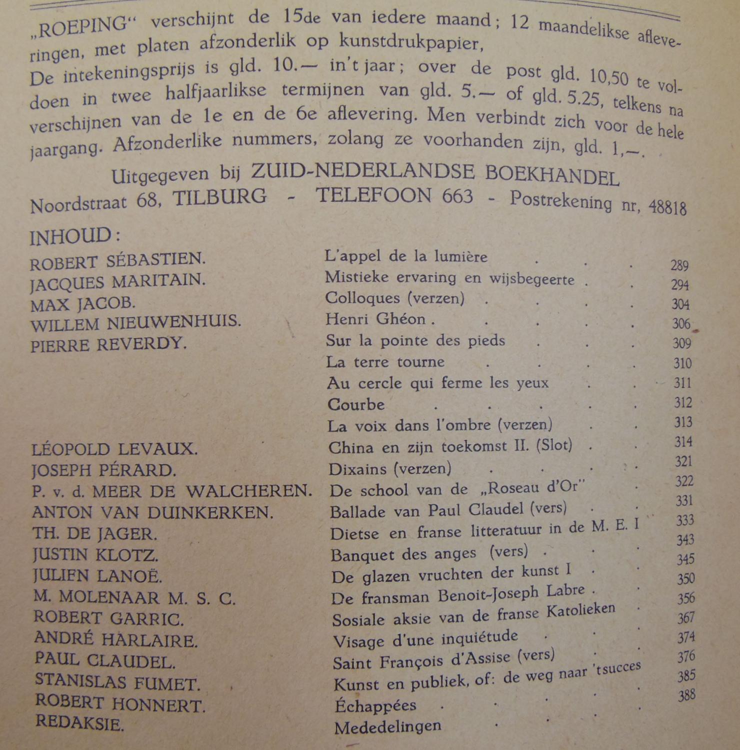 Reoping N°8 EN 9 Mei - Junie 1927 Fascicule Français by Reverdy ...