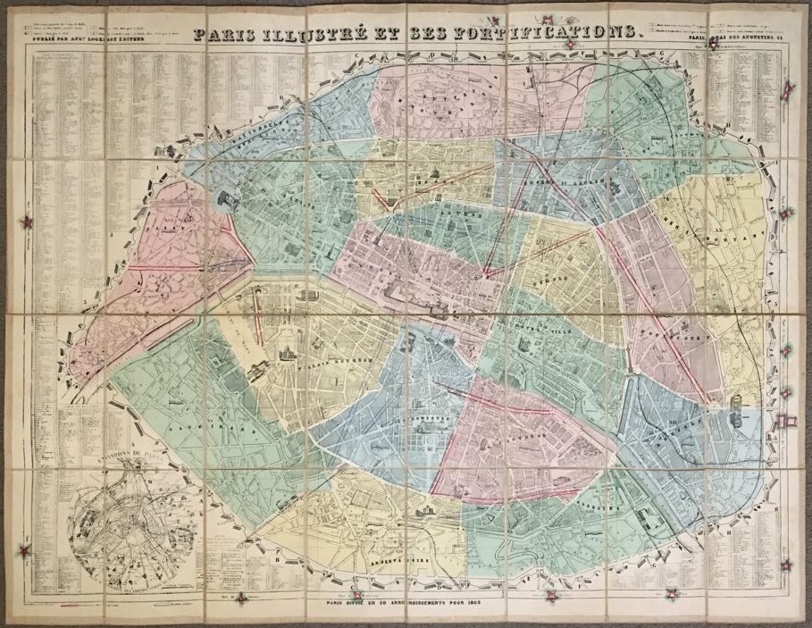 Paris illustré et ses fortifications. Paris divisé en 20 ...